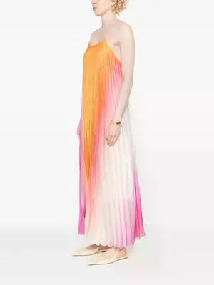 Sandro Plissé Midi Dress