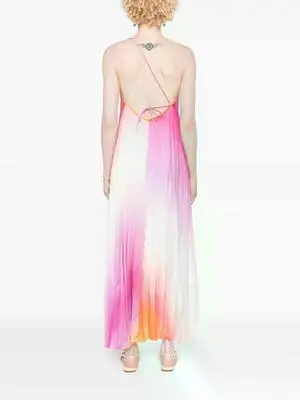 Sandro Plissé Midi Dress