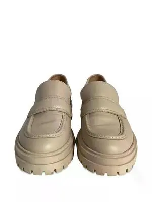 GIANVITO ROSSI Leather Chunky Loafers With Platform Sole