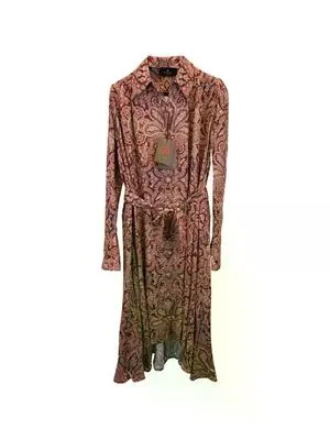 Etro Paisley Pattern Midi Shirt Dress - Red