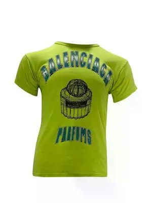 Balenciaga Graphic Print Cotton T-shirt - Green