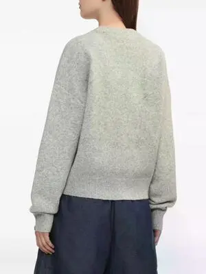 A BATHING APE Graphic Crew Neck Sweater - Grey