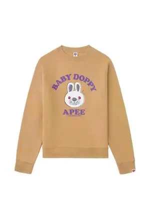 A BATHING APE Baby Doppy Graphic Print Sweatshirt - Neutrals