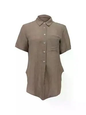Theory Tie-front Button-down Shirt - Neutrals