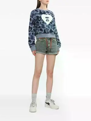 A BATHING APE Camouflage Heart Sweatshirt