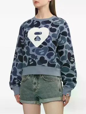 A BATHING APE Camouflage Heart Sweatshirt