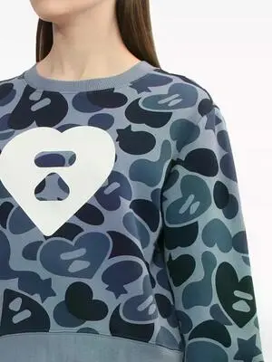 A BATHING APE Camouflage Heart Sweatshirt