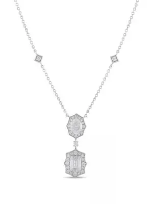 LB EXCLUSIVE 18k White Gold Diamond Necklace - Silver