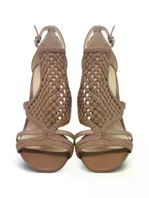 ALEXANDRE BIRMAN Braided Buckled Block Heel Sandals