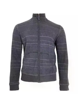 BOSS Striped Zip-up Sweatshirt
