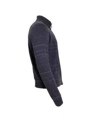 BOSS Striped Zip-up Sweatshirt