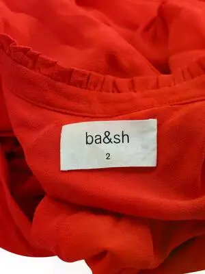 Ba&sh V-neck Ruffle Shirred Mini Dress