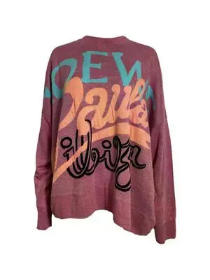 Loewe X Paula's Ibiza Printed Linen Blend Crew Neck Sweatshirt