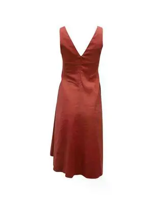 Theory V-neck Sleeveless Midi Dress
