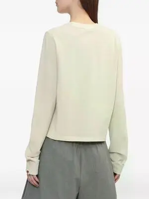 A BATHING APE Heart Patch Cropped Long-sleeve Top