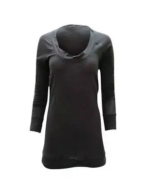 DONNA KARAN VINTAGE Long Sleeve Scoop Neck Top