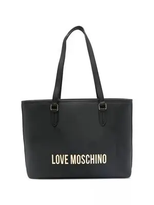 Moschino Logo-plaque Top Handle Bag - Black