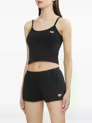 A BATHING APE Ribbed Patch Camisole Top - Black