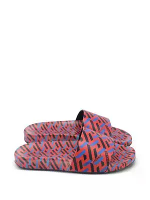 Versace Printed Slides - Red