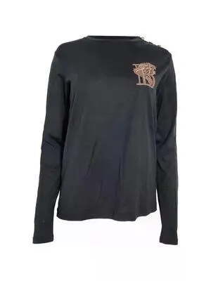 Balmain Embroidered Long-sleeve T-shirt