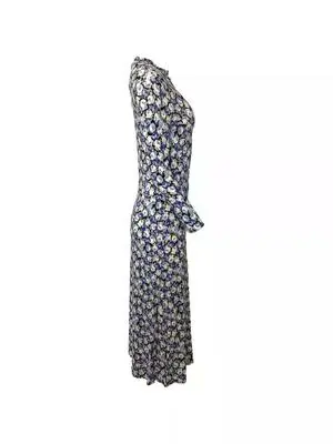 Rixo Elise Floral-print Long-sleeve Midi Dress