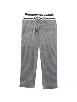 Vince Check Drawstring Trousers