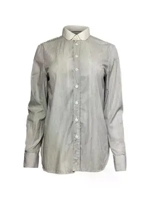 Saint Laurent Striped Long-sleeve Shirt
