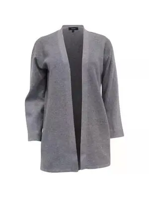 Theory Rib-knit Open Front Cardigan - Grey