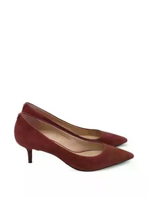Michael Kors Pointed Suede Kitten Heel Pumps