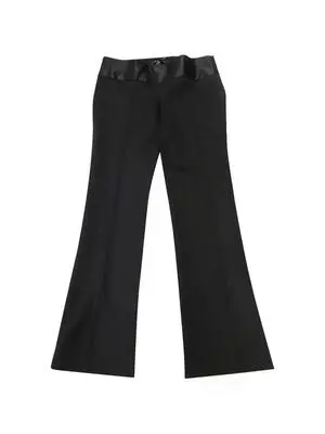 Theory Wool Belted Flared Leg Trousers