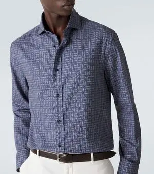 Brunello Cucinelli Printed Cotton Shirt