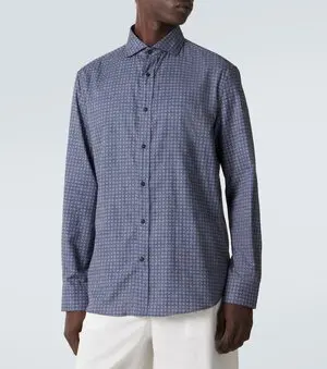 Brunello Cucinelli Printed Cotton Shirt