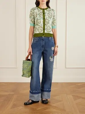 Marni Small Jacquard Tote - Green