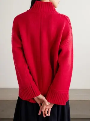 LA LIGNE Archie Wool And Cashmere-blend Mock-neck Sweater