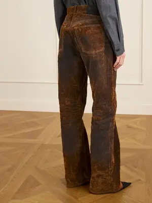Acne Studios Suede-effect Wide-leg Jeans