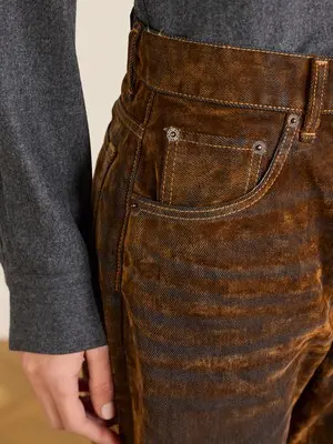 Acne Studios Suede-effect Wide-leg Jeans