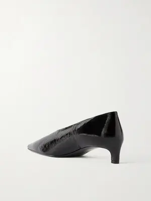 JIL SANDER Crinkled Patent-leather Pumps