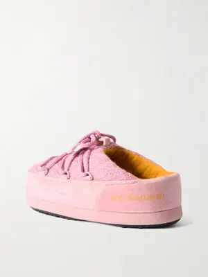 Moon Boot Guest In Residence Evx Knitted Platform Slip-ons - Pink