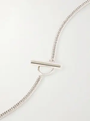 JIL SANDER Tone Horseshoe Pendant Necklace