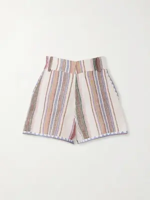 EMPORIO SIRENUSE Striped Linen Shorts - Multi