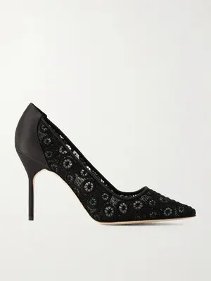 Manolo Blahnik Bb 90 Lace Pumps