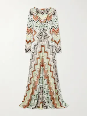 Missoni Striped Crochet-knit Maxi Dress - Multi