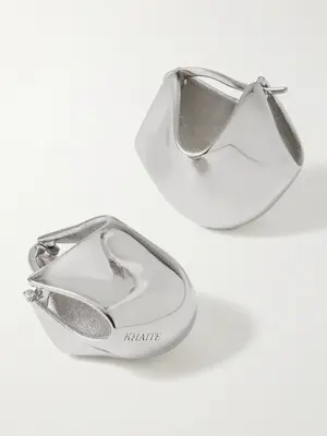 Khaite Lotus Small Tone Earrings - Silver