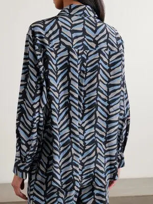 Matteau Printed Silk Crepe De Chine Shirt - Multi