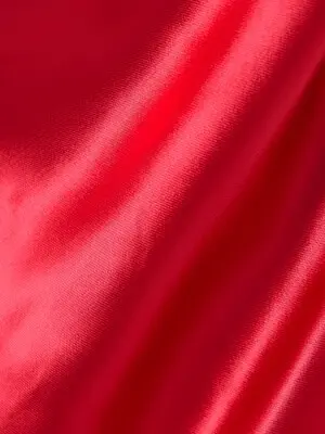 Balmain Draped Satin Mini Dress - Red