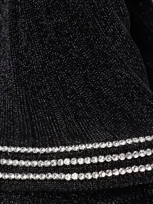Simkhai Maebry Crystal-embellished Metallic Ribbed-knit Top