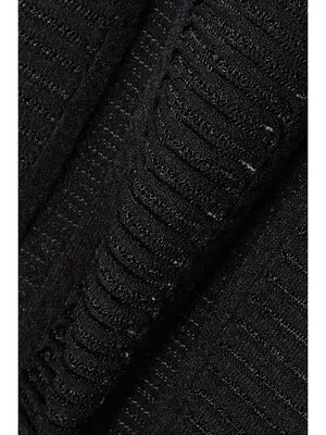 Balmain Off-the-shoulder Ribbed-knit Midi Dress