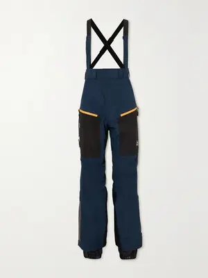 SNOW PEAK Mountain Of Moods Layered Shell-trimmed Ripstop Straight-leg Ski Pants - Blue