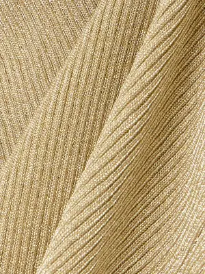 Stella McCartney Metallic Ribbed-knit Top