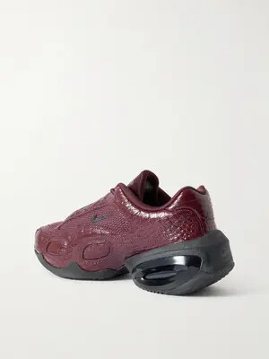 Nike Max Muse Se Croc-effect And Mesh Sneakers - Burgundy